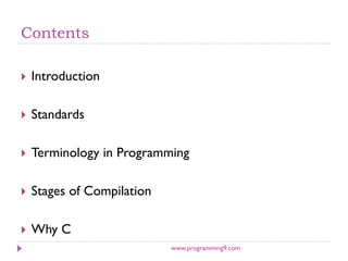 Introduction to c | PPTX