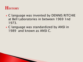 Introduction to c | PPT