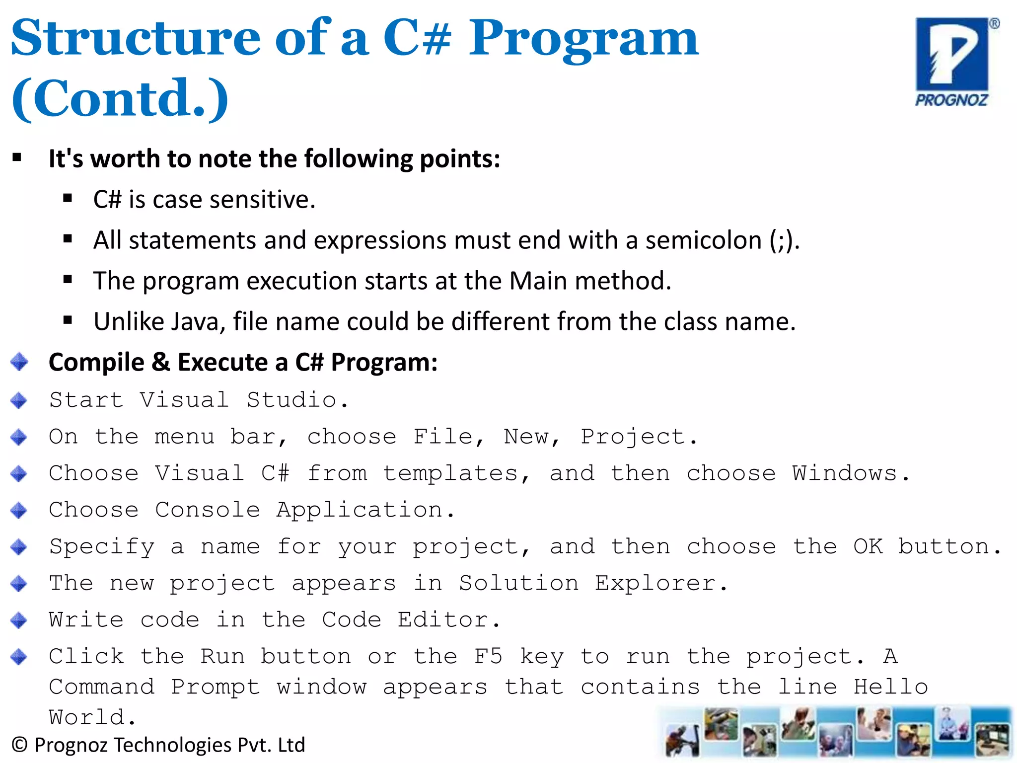Microsoft C# programming basics | PPSX
