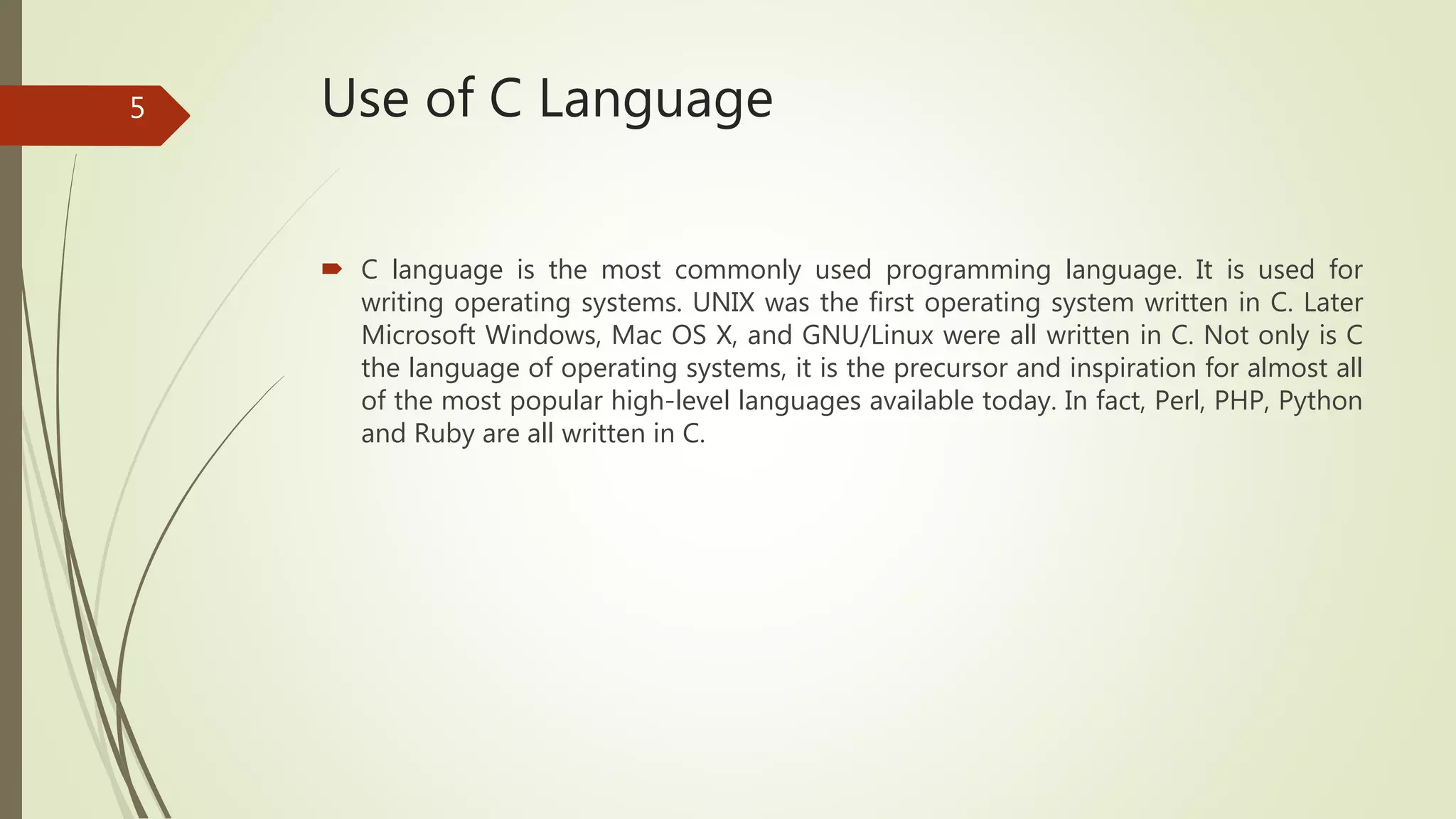 Introduction to C Language | PPT