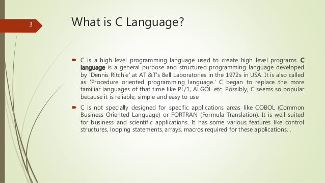Introduction to C Language