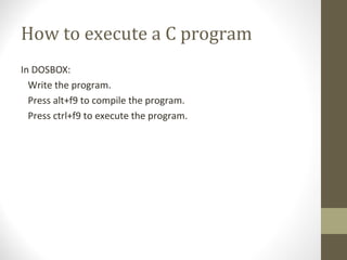 Introduction to c | PPT