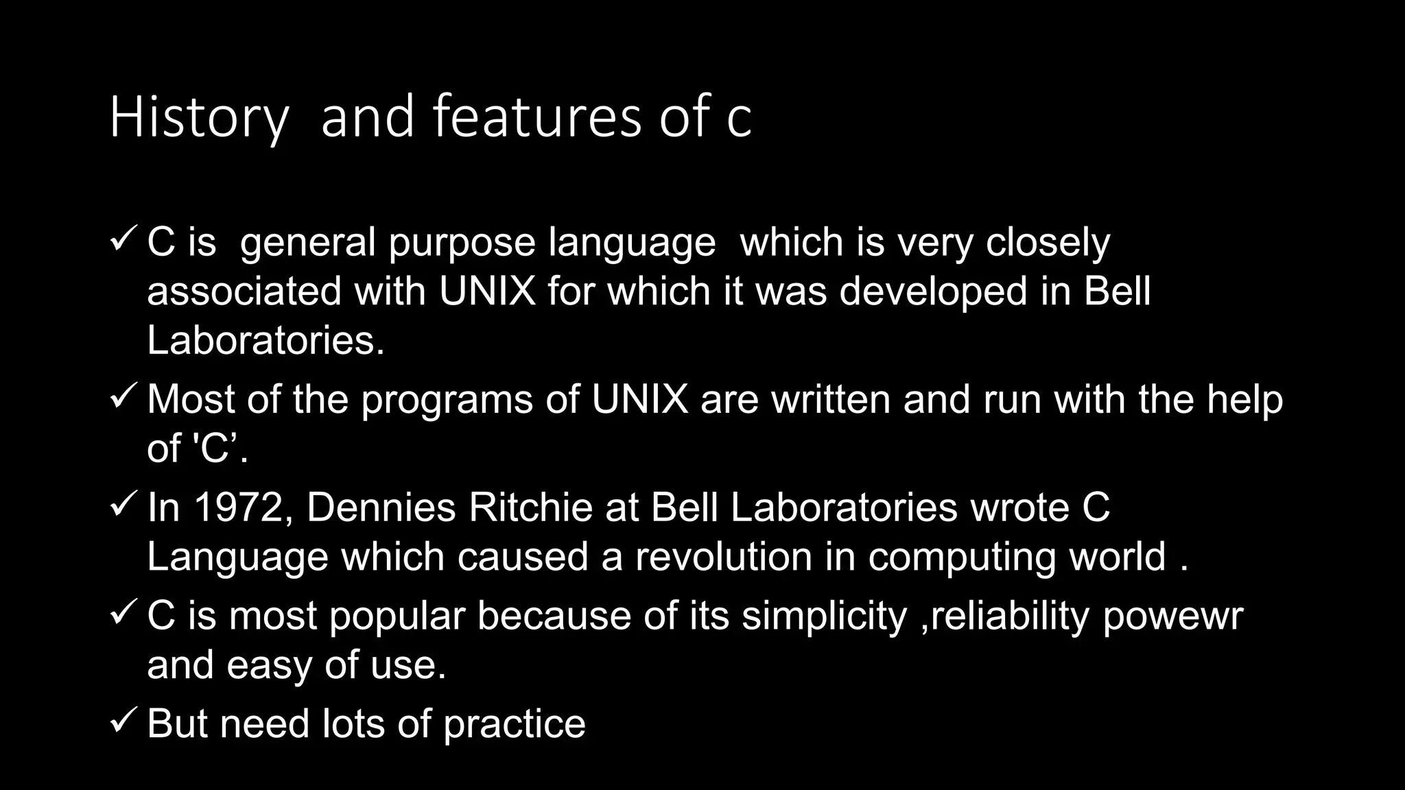 Introduction To C Pptx Programming Languages Computing