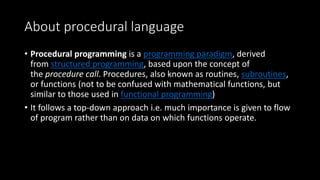 Introduction to c | PPTX | Programming Languages | Computing
