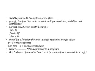 Introduction to C Programming | PPTX