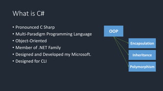 Introduction to c# | PPT