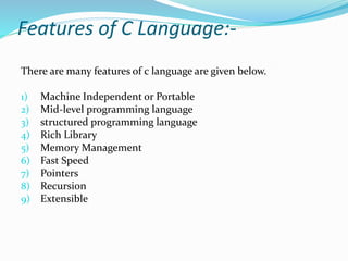 Introduction to c | PPT
