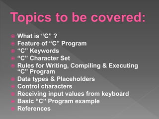 Introduction to C Programming | PPTX