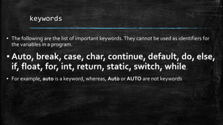 Introduction to c | PPTX | Programming Languages | Computing