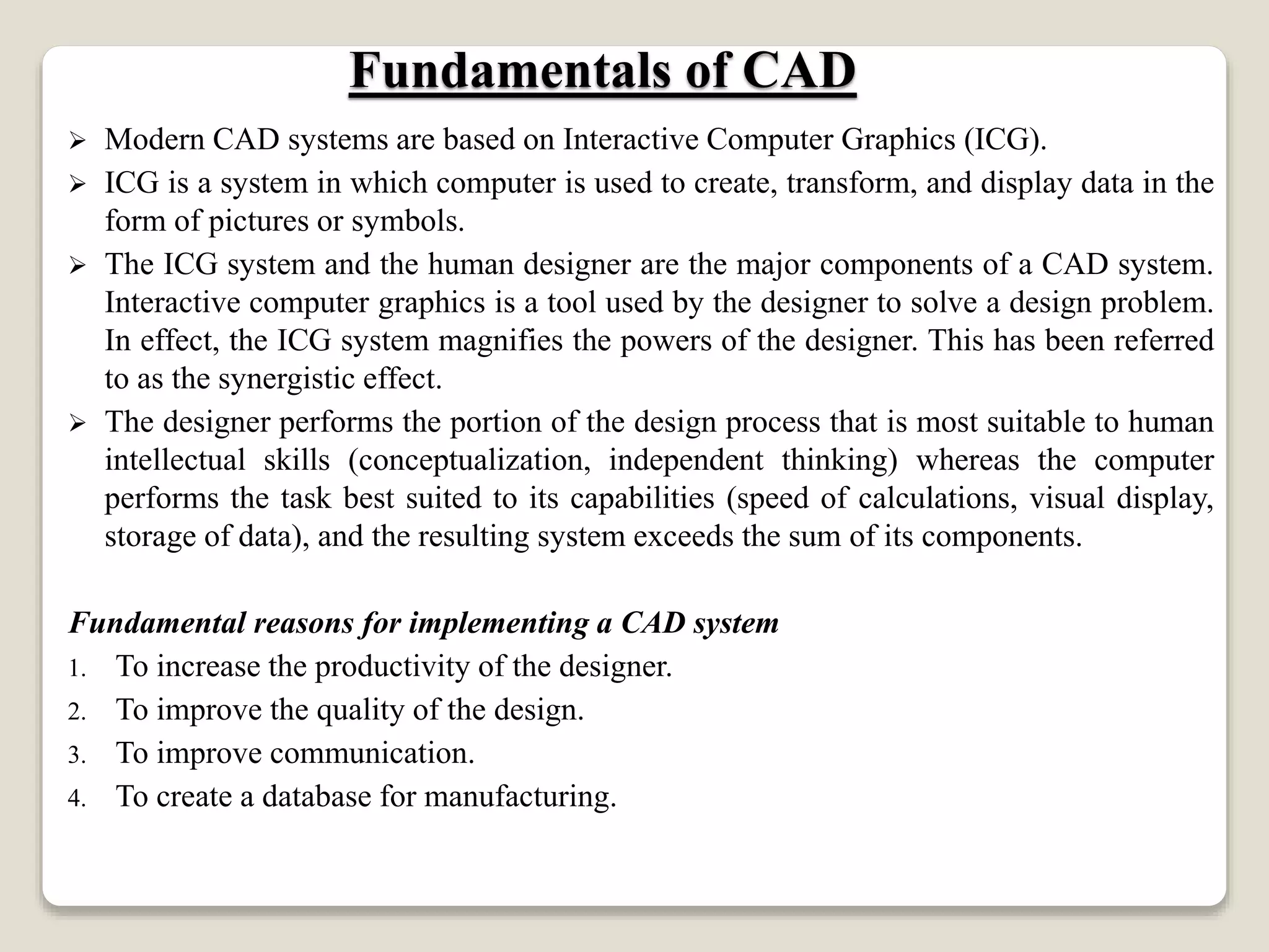 Introduction to CAD/CAM | PPTX