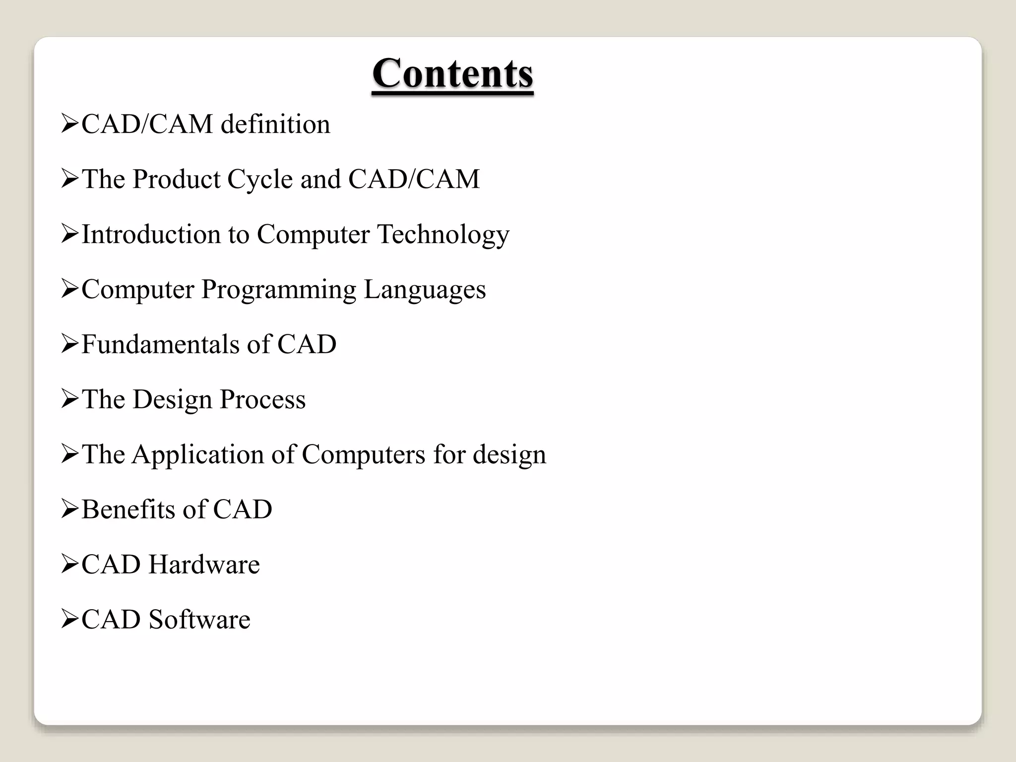Introduction to CAD/CAM | PPTX