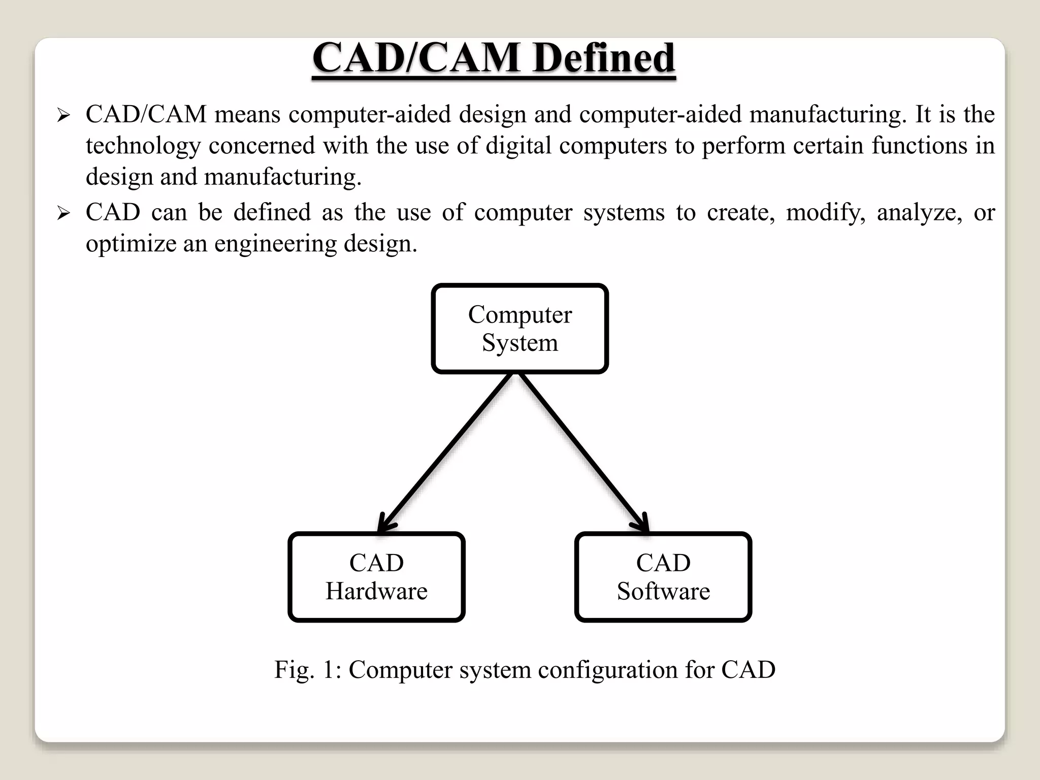 Introduction to CAD/CAM | PPTX