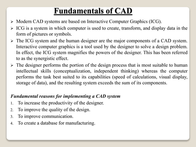 Introduction to CAD/CAM | PPTX