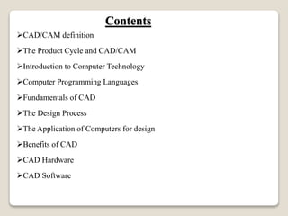 Introduction to CAD/CAM | PPTX