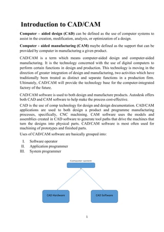 Introduction to cad | PDF