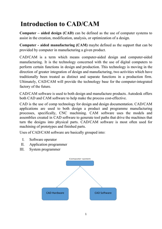 Introduction to cad | PDF