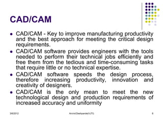 Introduction to cad cam | PDF