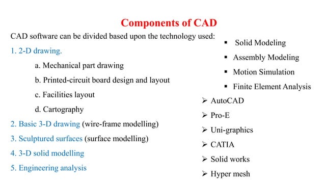 Introduction to CAD-CAM.pptx | Computing | Technology & Computing