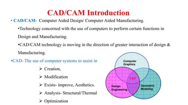 Introduction to CAD-CAM.pptx | Computing | Technology & Computing