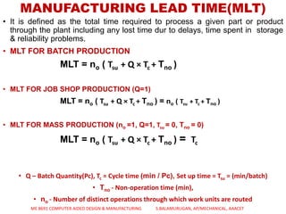 INTRODUCTION TO COMPUTER AIDED DESIGN & MANUFACTURING | PPT