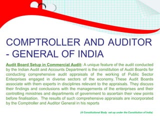 Introduction to C&AG's of India's Union Audit Reports | PPT