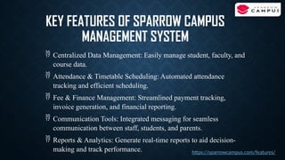 Revolutionizing Campus Management with Sparrow Campus | PPT