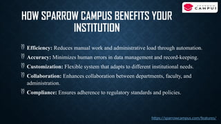 Revolutionizing Campus Management with Sparrow Campus | PPT