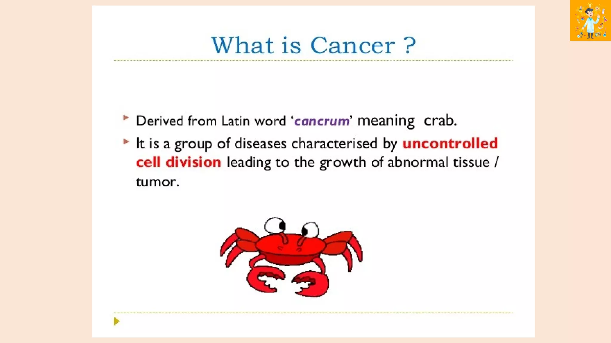 Introduction to cancer biology nerdy scientists | PPT