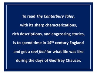 Introduction to Canterbury Tales | PPTX
