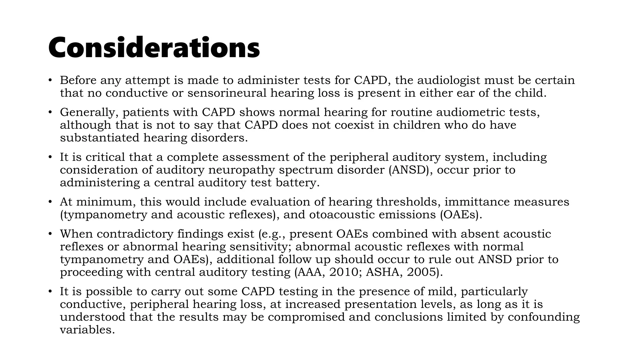 Introduction to CAPD - Signs & Symptoms | PPTX