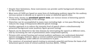 Introduction to CAPD - Signs & Symptoms | PPTX