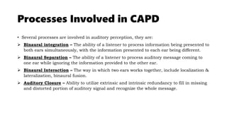 Introduction to CAPD - Signs & Symptoms | PPTX