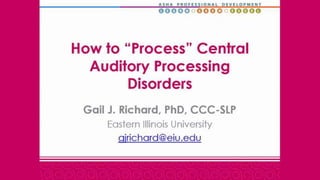 Introduction to CAPD - Signs & Symptoms | PPTX