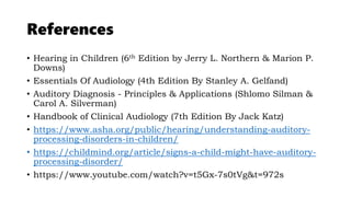 Introduction to CAPD - Signs & Symptoms | PPTX