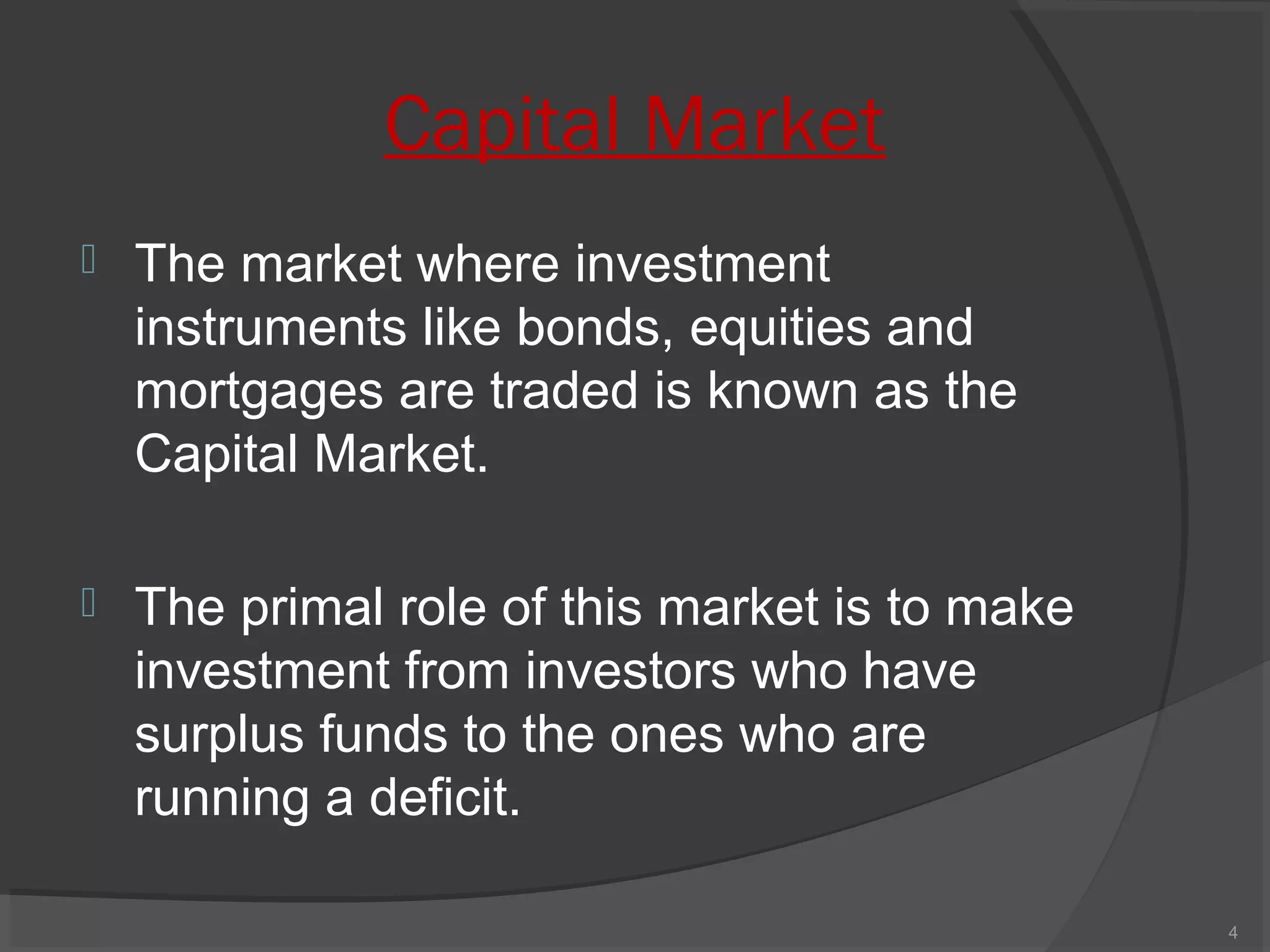 Introduction to capital markets | PPT