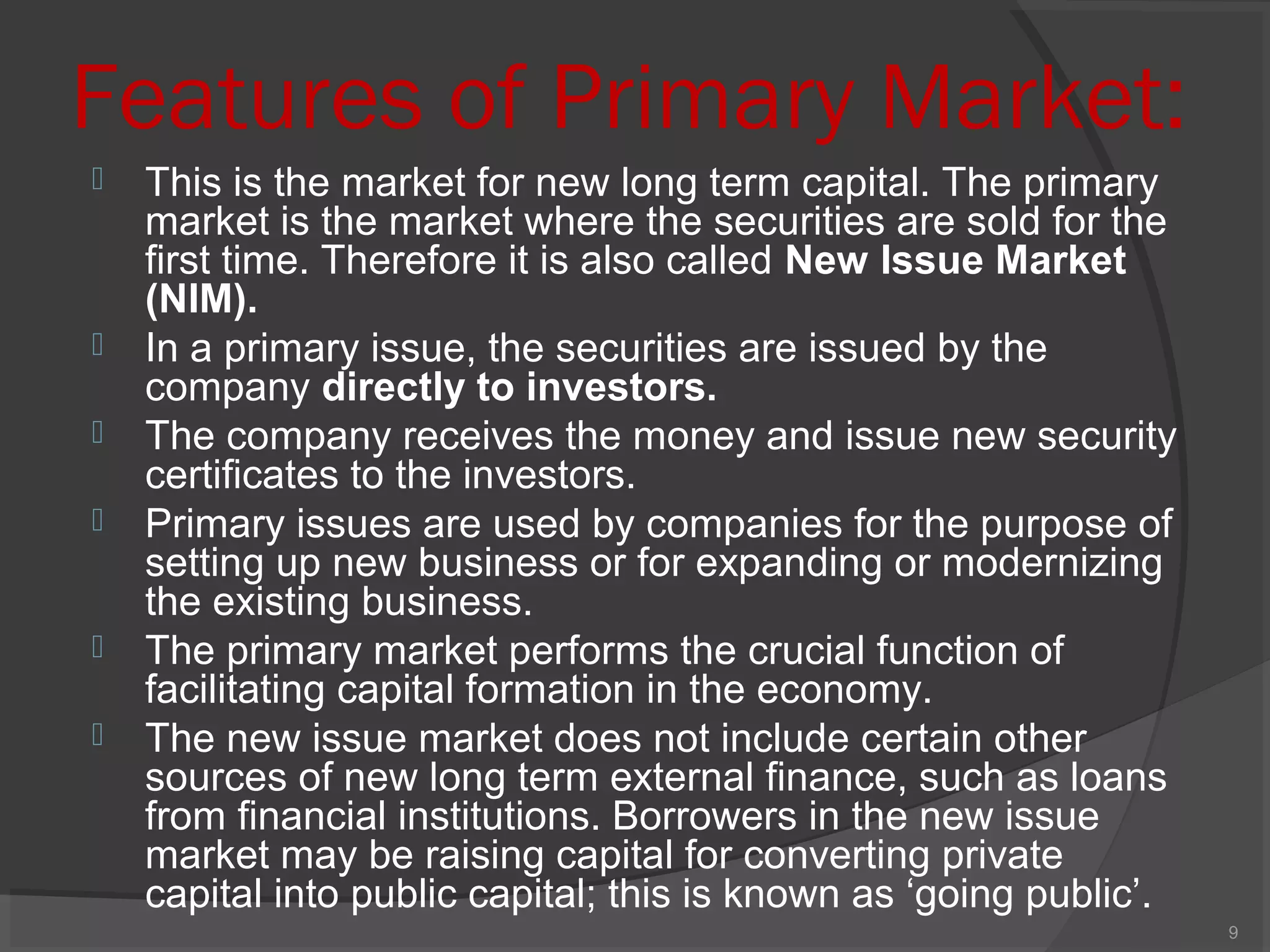 Introduction to capital markets | PPT
