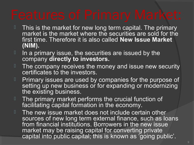 Introduction to capital markets | PPT