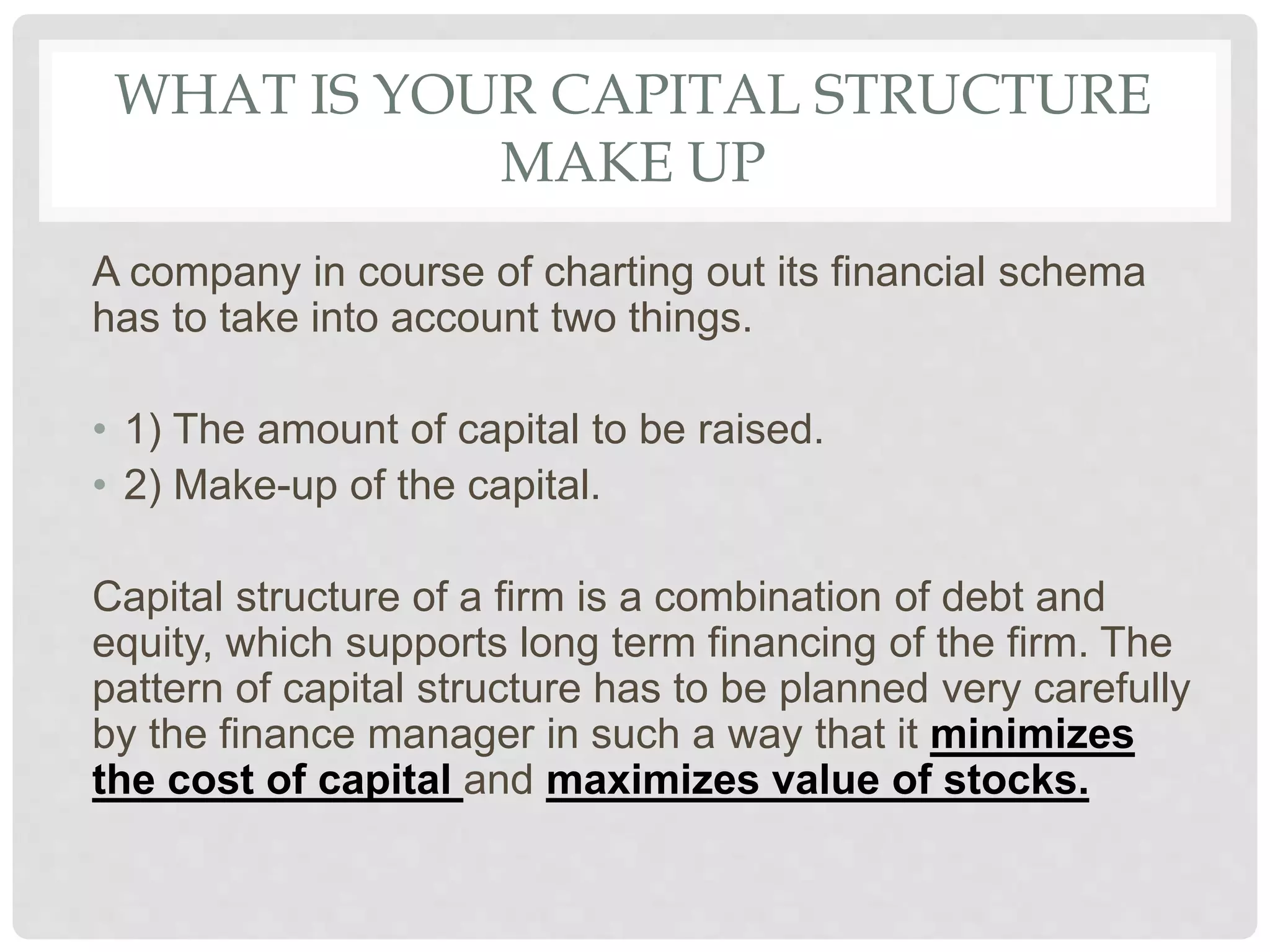 Introduction to capital structure | PPTX