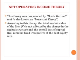 CAPITAL STRUCTURE and Theories of capital structure | PPT