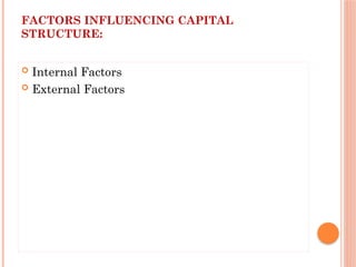 CAPITAL STRUCTURE and Theories of capital structure | PPTX