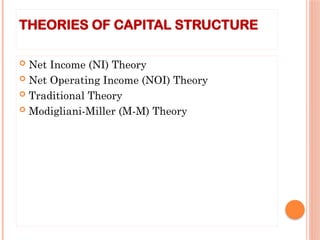 CAPITAL STRUCTURE and Theories of capital structure | PPT