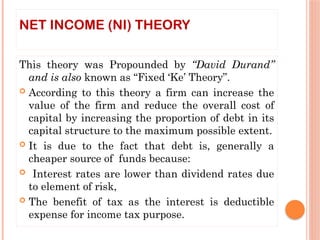 CAPITAL STRUCTURE and Theories of capital structure | PPT