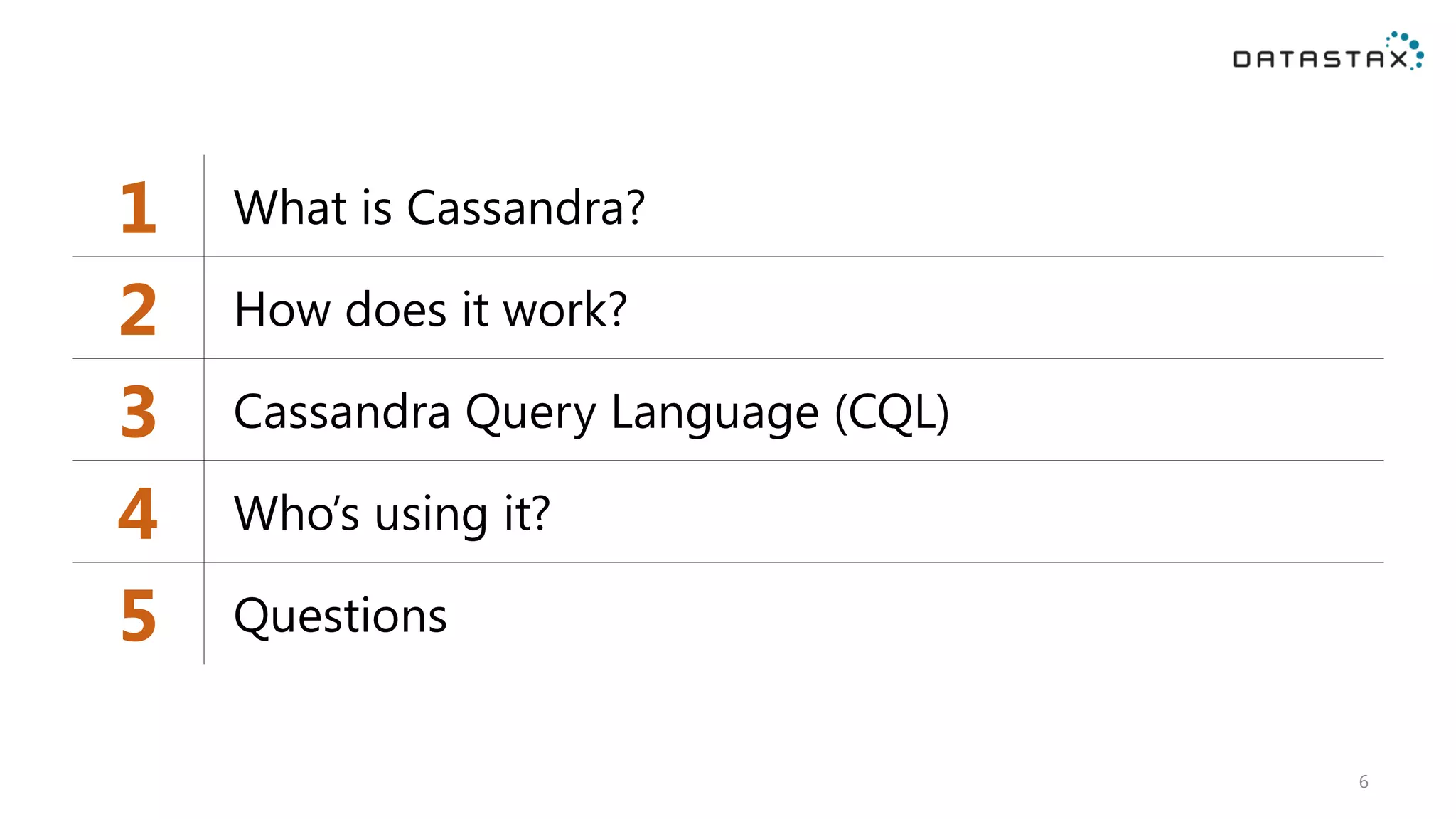 Introduction to Apache Cassandra | PPT