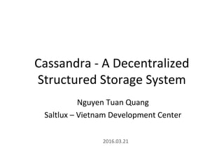 Introduction to cassandra | PPT