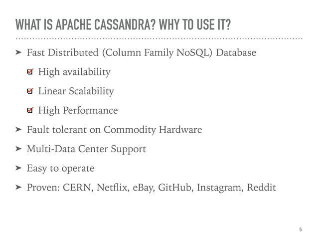 Introduction to Cassandra | PDF | Databases | Computer Software and Applications