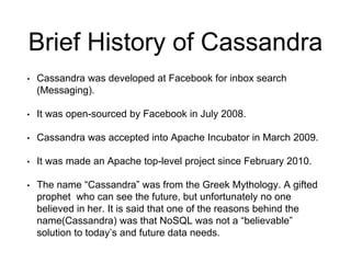 Introduction to NoSQL CassandraDB | PPT