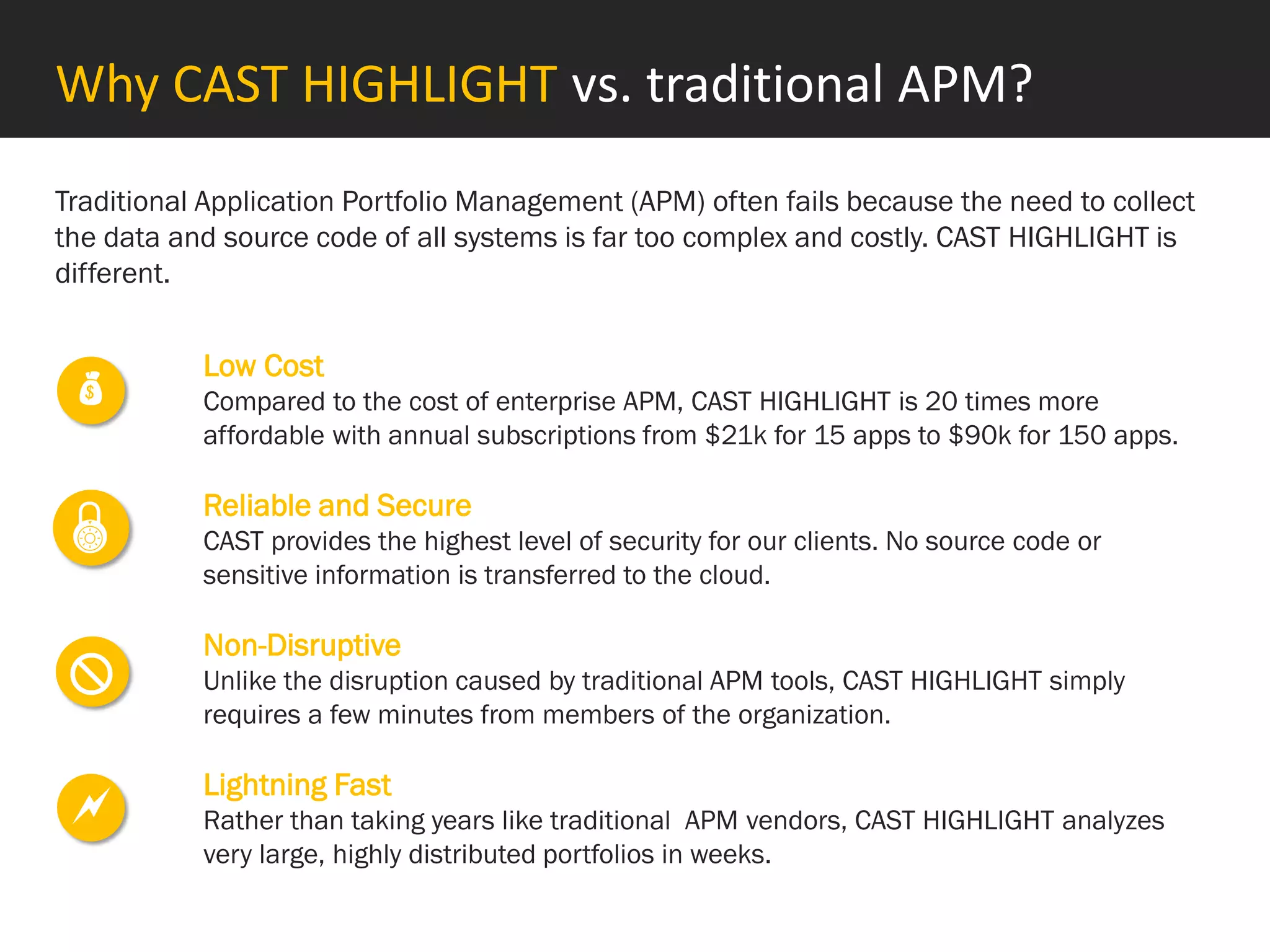 Introduction to CAST HIGHLIGHT - Rapid Application Portfolio Analysis | PDF