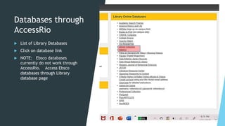 Introduction to catalog and databases | PPTX