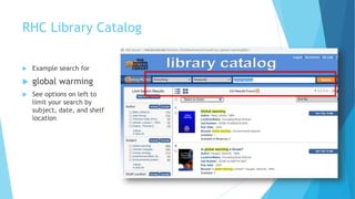Introduction to catalog and databases | PPTX