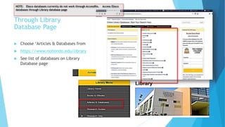 Introduction to catalog and databases | PPTX